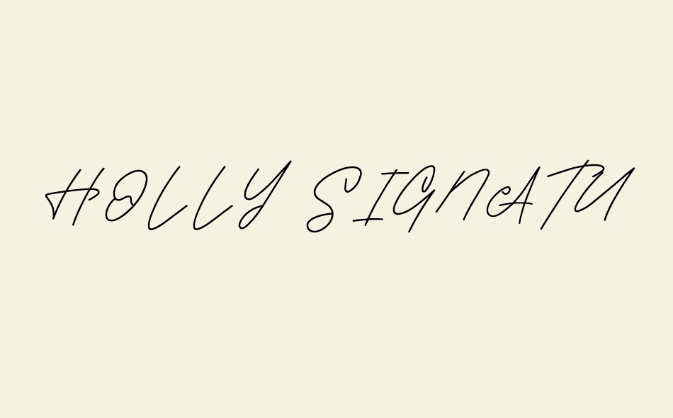 Holly Signature free font