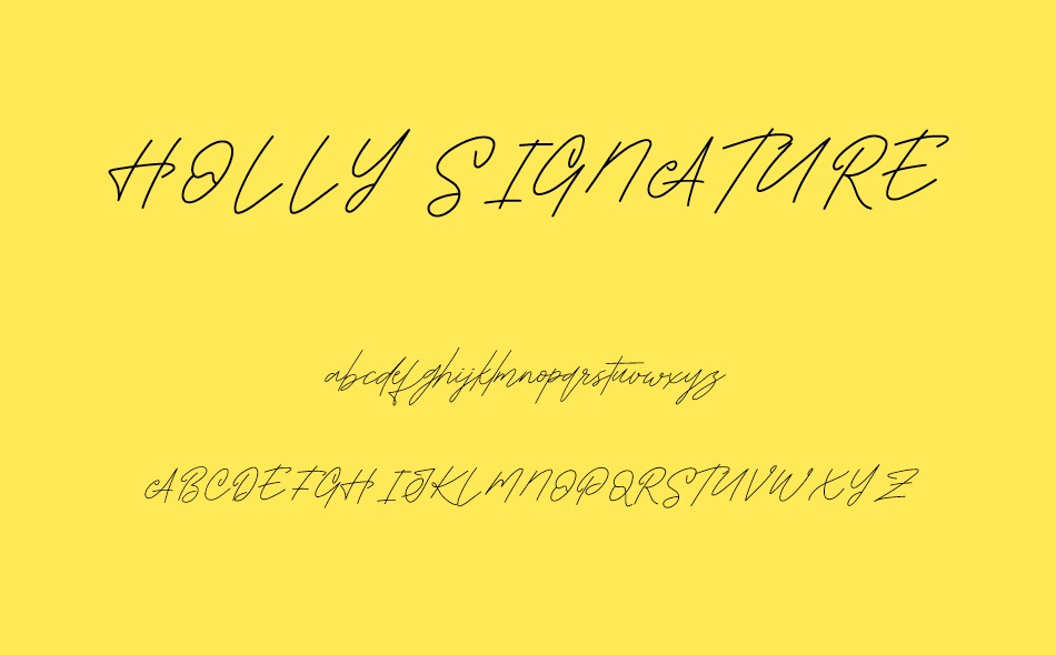 Holly Signature free font