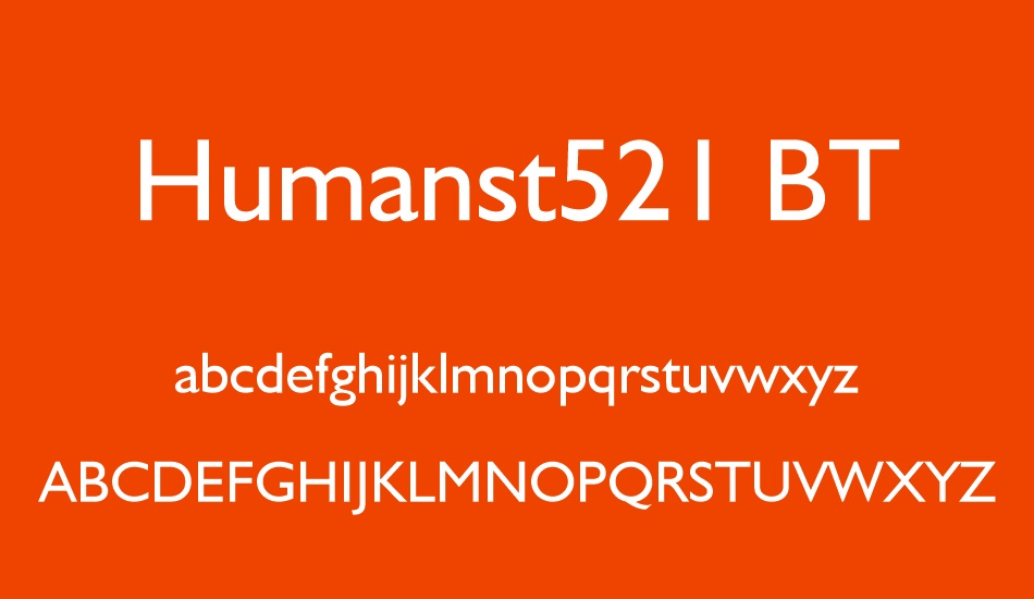 Humanist 521 BT free font