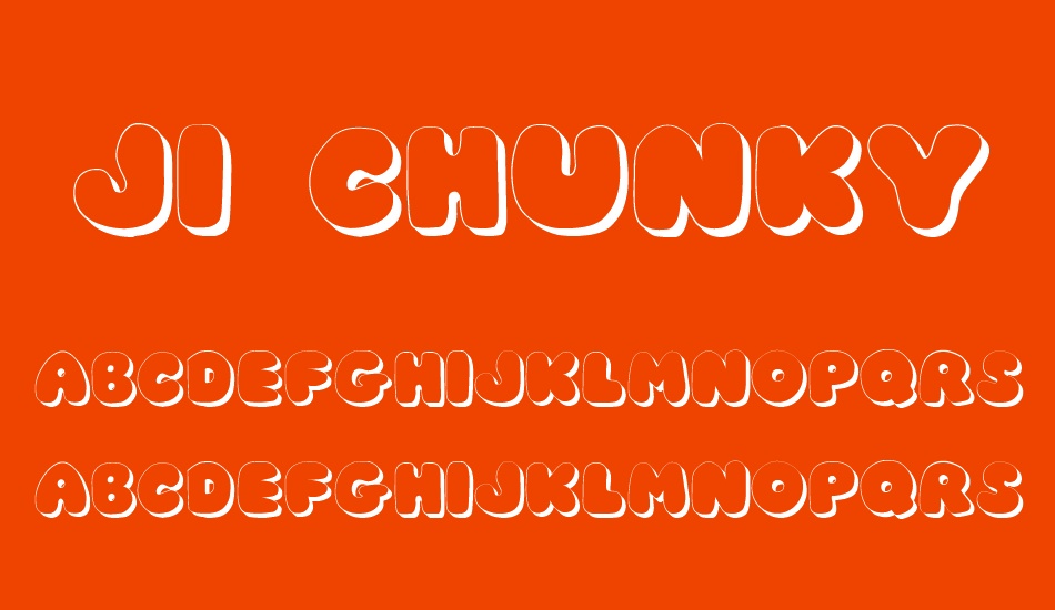 JI Chubby / Chunky Caps free font