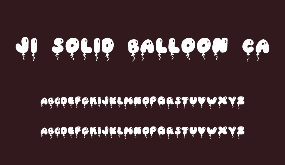JI Balloon Caps free font