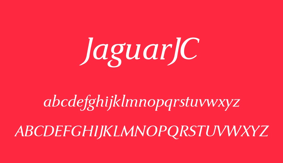 JaguarJC free font