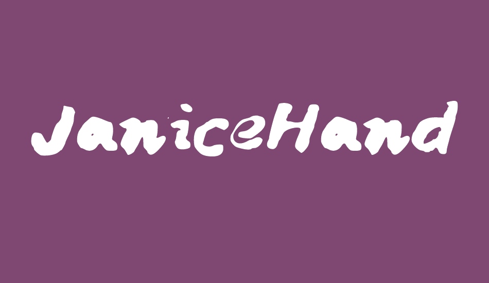 Janice Hand Ink free font