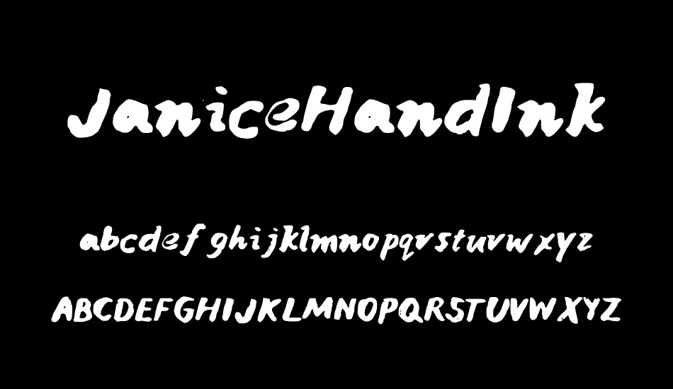 Janice Hand Ink free font