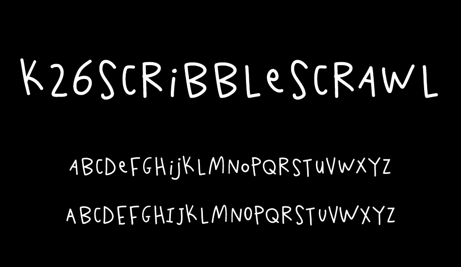 K26 Scribble Scrawl free font