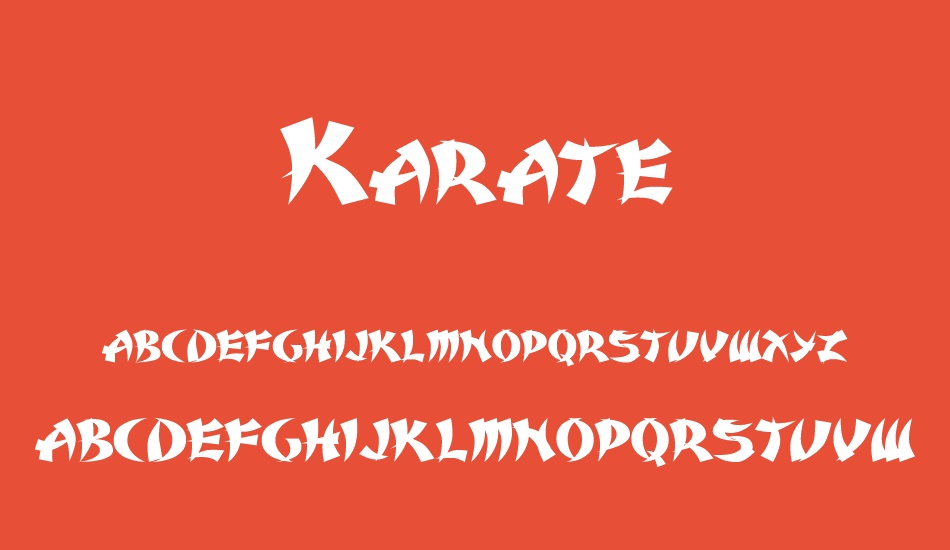 Karate free font