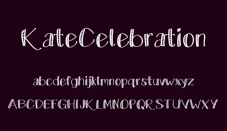 Kate Celebration free font
