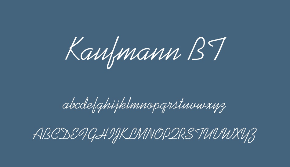 Kaufmann BT free font