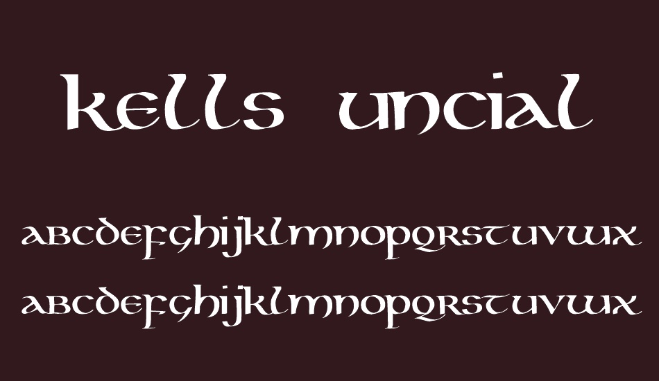 Kells Uncial free font