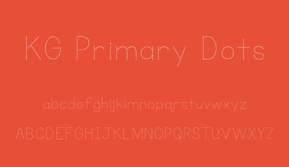 KG Primary Dots free font