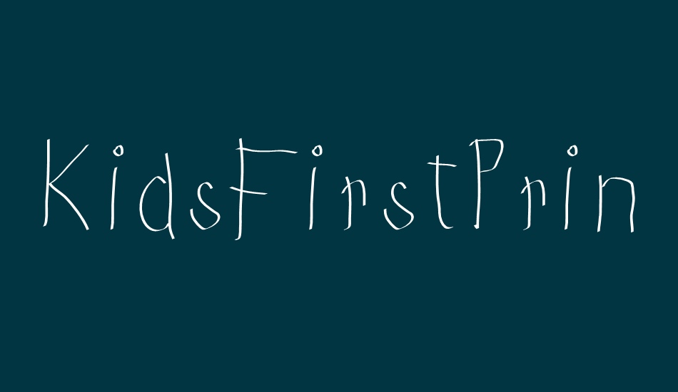 Kids First Print Font free font