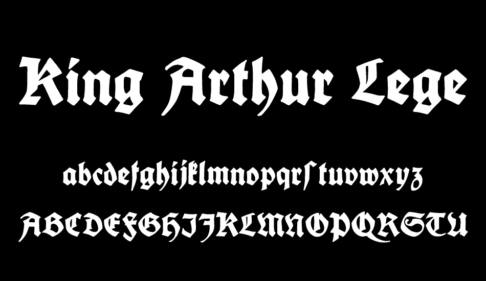 King Arthur Legend free font