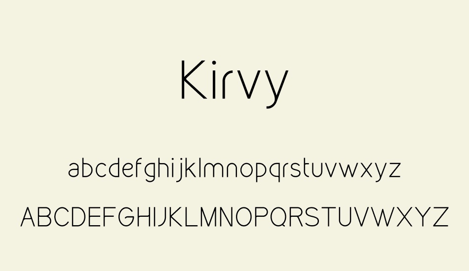 Kirvy free font