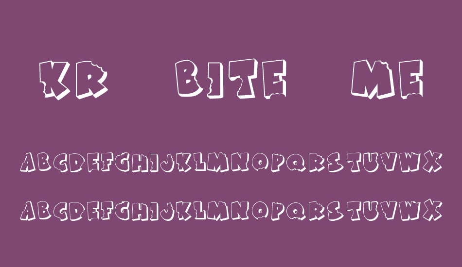 KR Bite Me Font free font