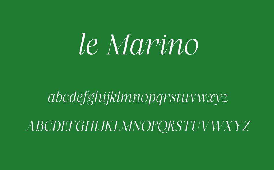 Le Marino free font