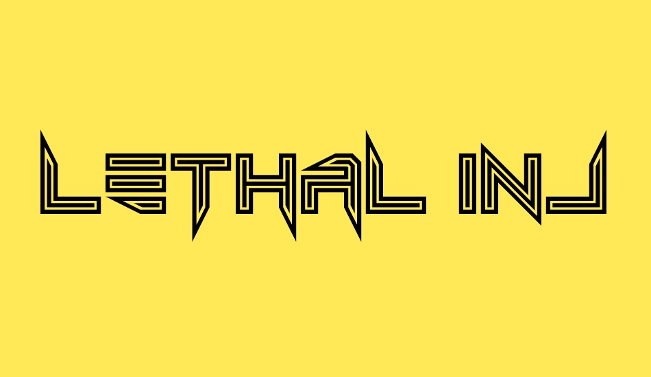 Lethal Injector free font