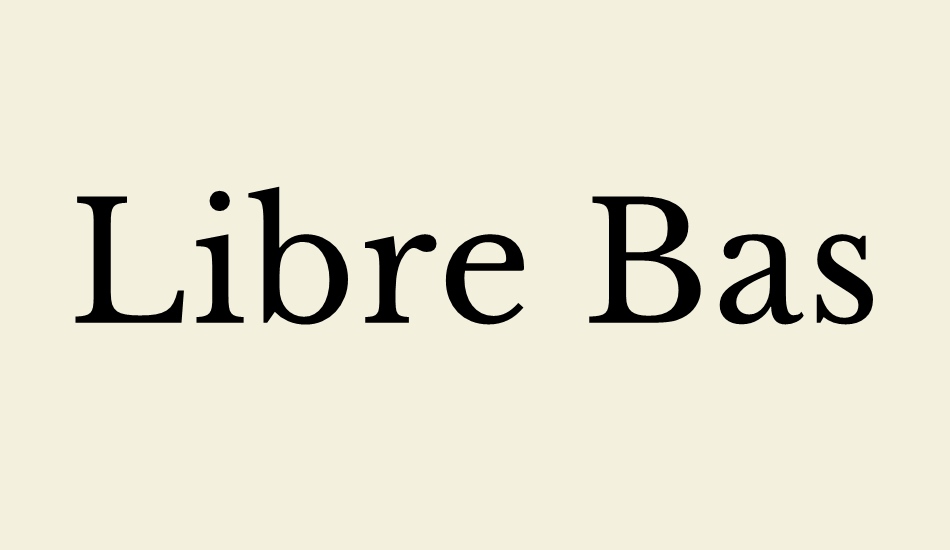 Libre Baskerville free font