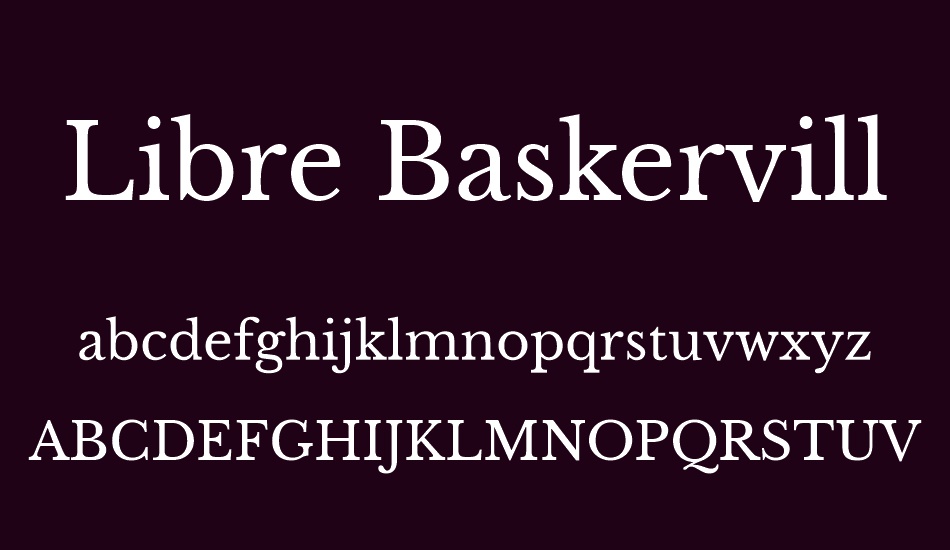 Libre Baskerville free font