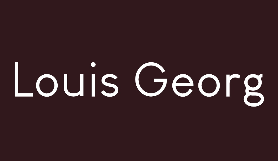 Louis George Café free font
