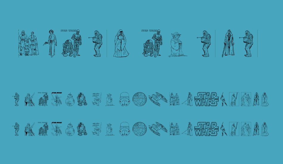 Lucas characters free font