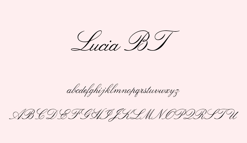 Lucia BT free font