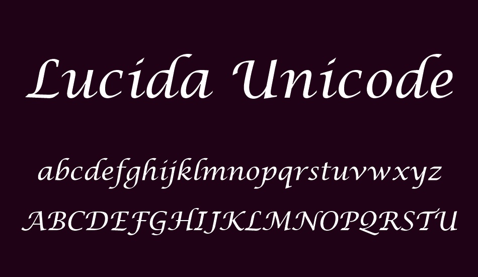 Lucida Calligraphy Free Font