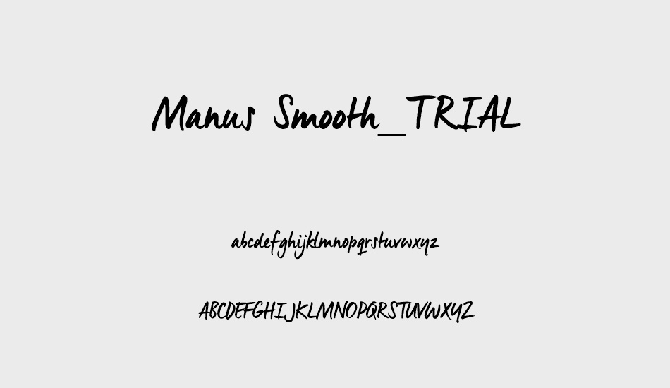 Manus Smooth free font