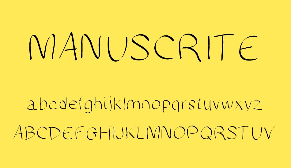 Manuscrite free font