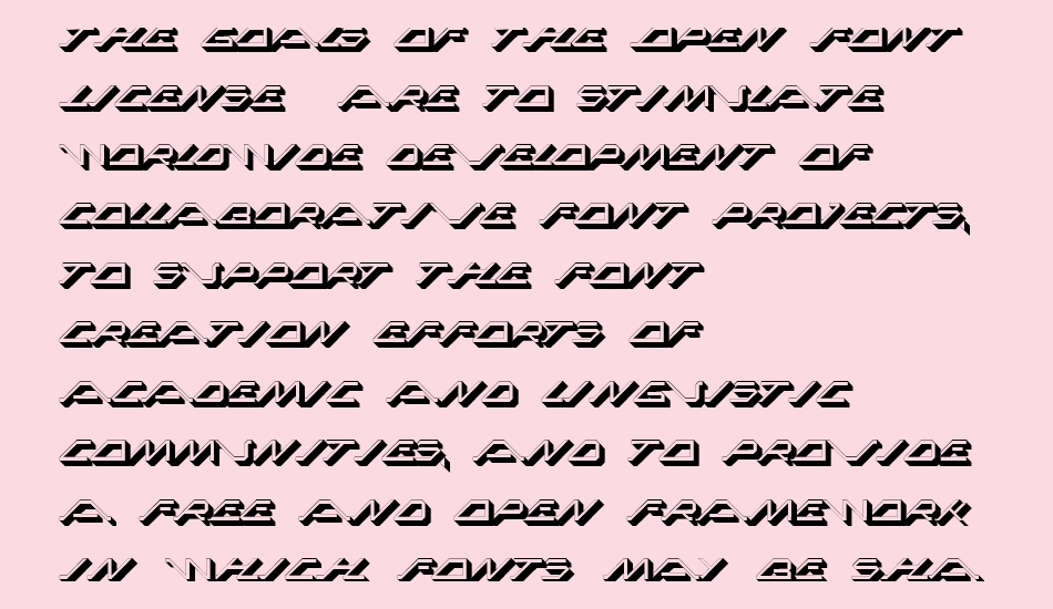 Mega Slant Line free font