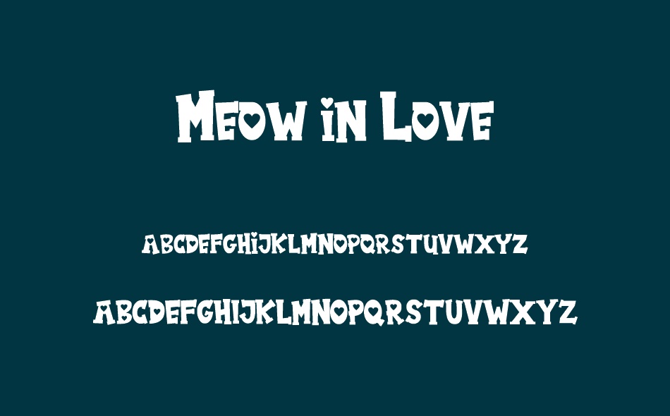 Meow in Love free font