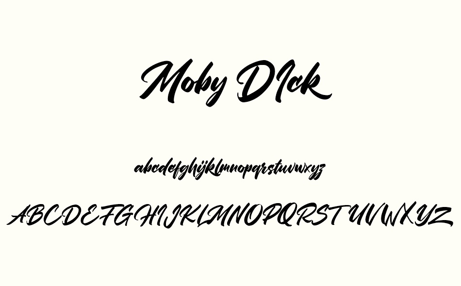 Moby Dick free font