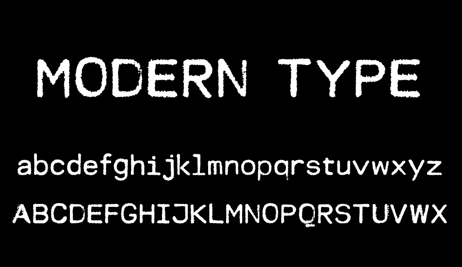 Modern Typewriter free font