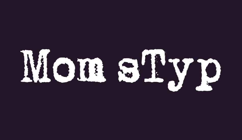 Moms Typewriter free font