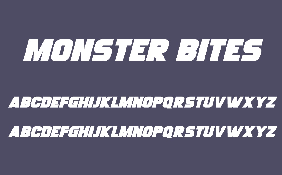 Monster Bites free font