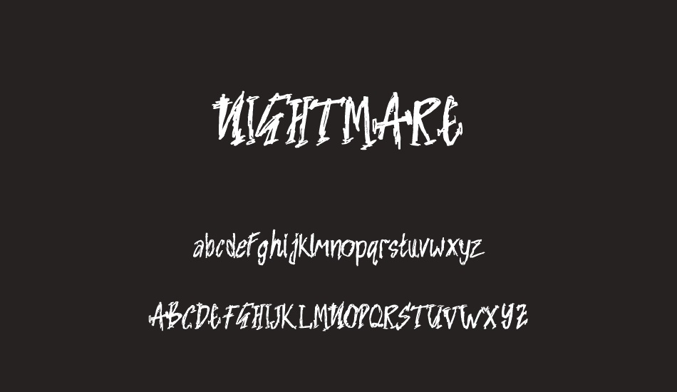 Nightmare free font