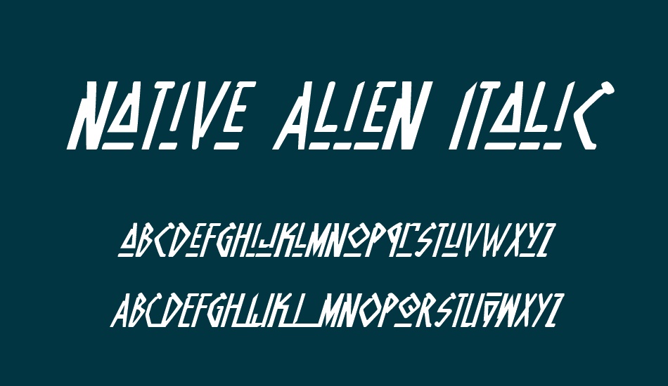 Native Alien free font