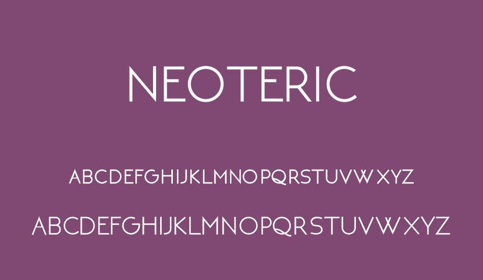 Neoteric free font