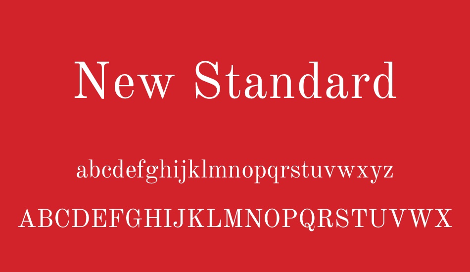 New Standard Font free font