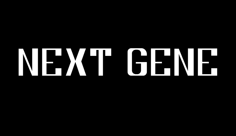 Next Generation free font