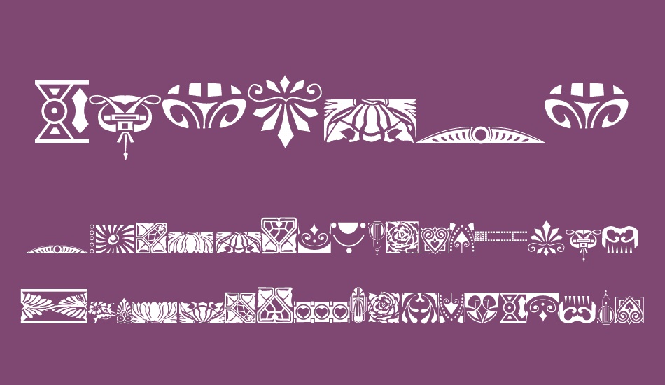 Rococo Nouveau Deco Dings free font