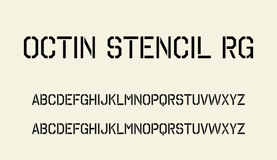 Octin Stencil Free free font