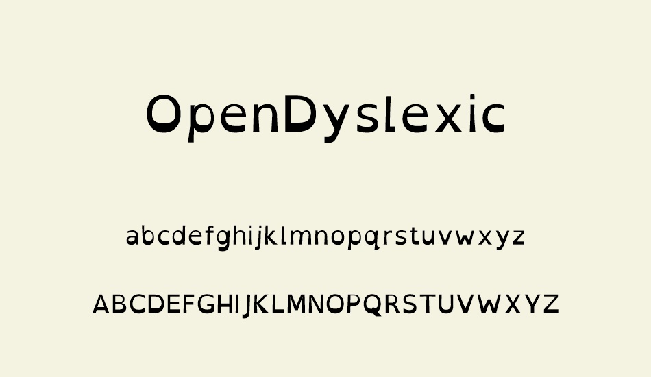Open-Dyslexic free font