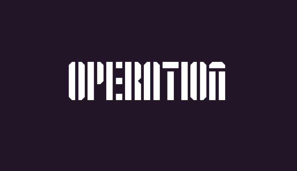 Operation free font