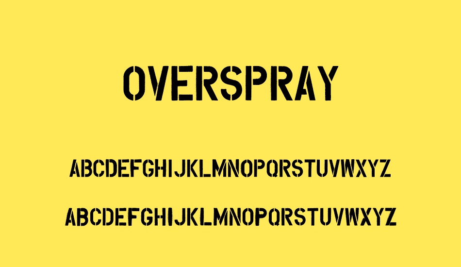 Overspray free font