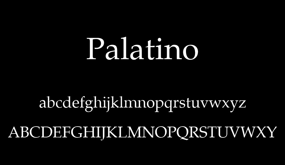 Palatino free font