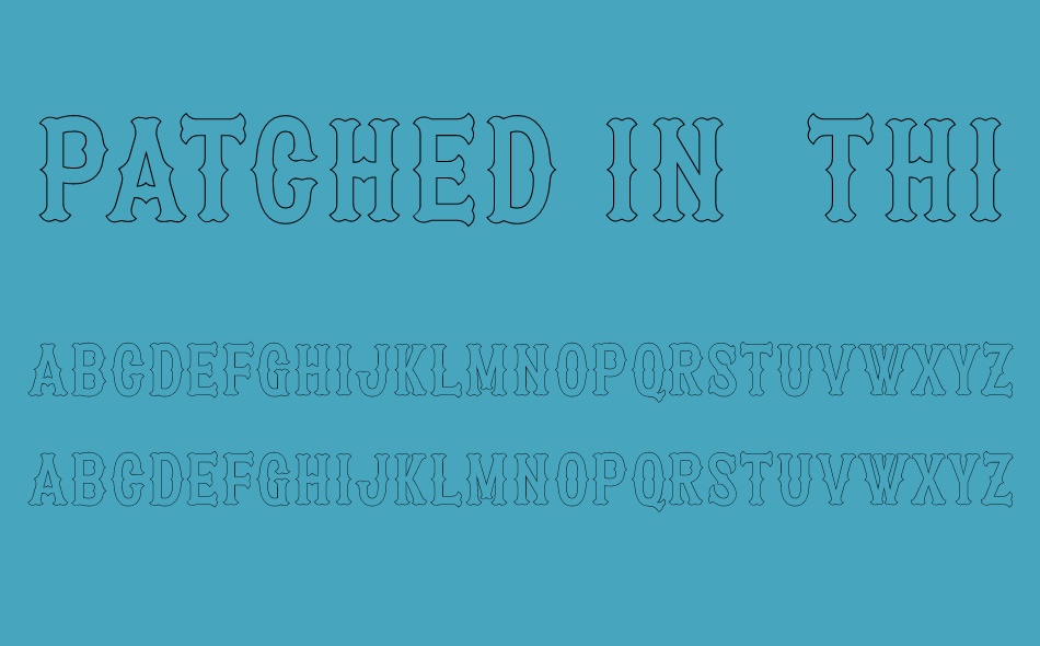 Patched In free font