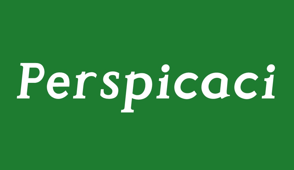 Perspicacious free font