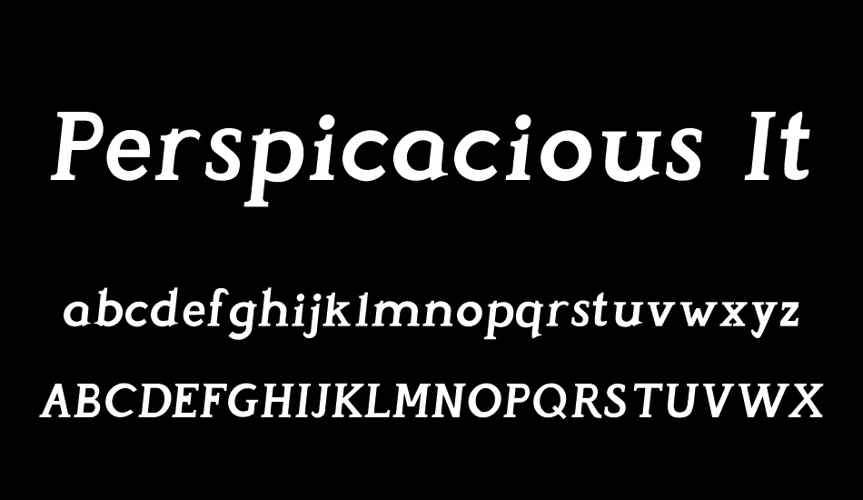 Perspicacious free font