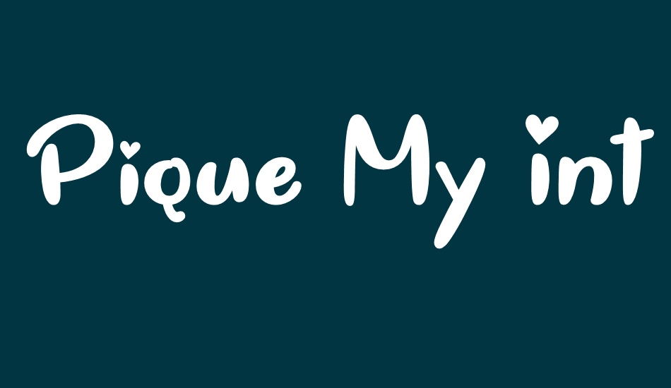 Pique My Interest free font