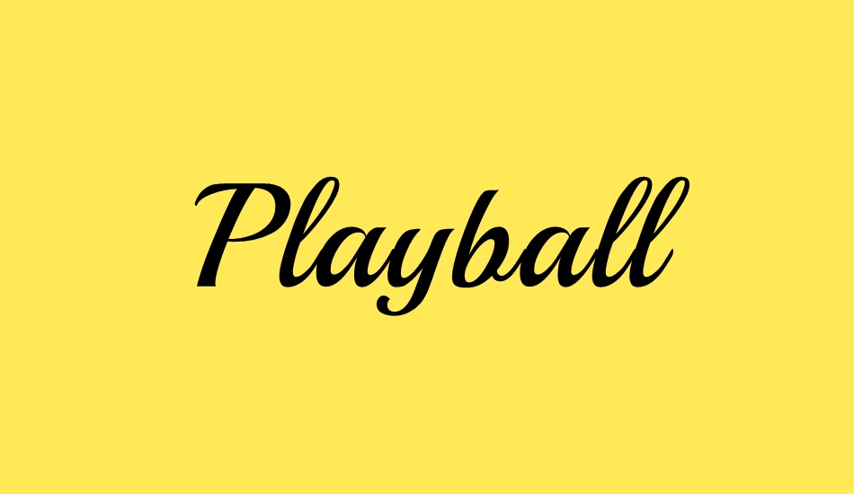 Playball free font Playball free font